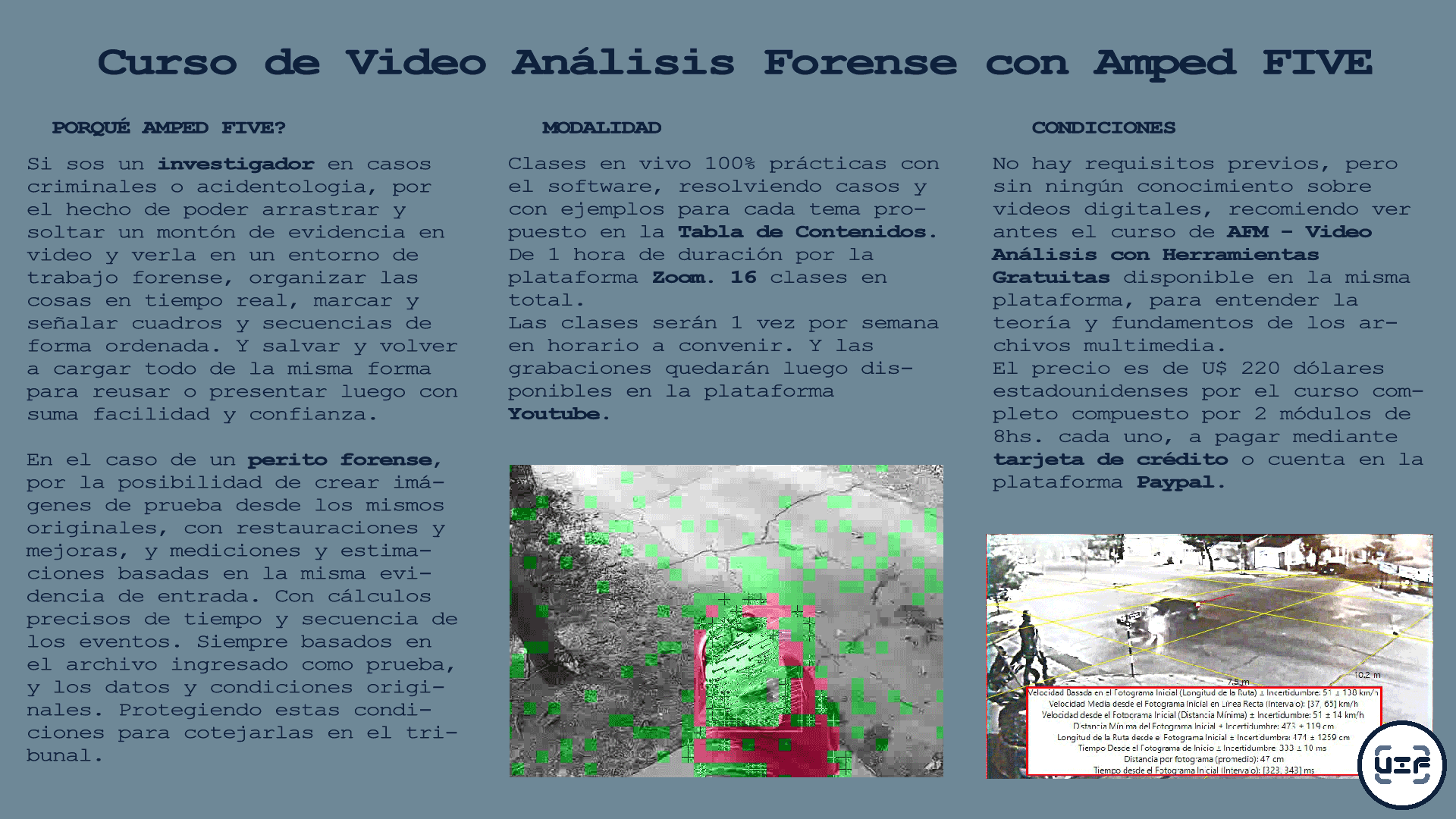 Curso de Video Análisis Forense con Amped FIVE – reconstruccionvirtual.es